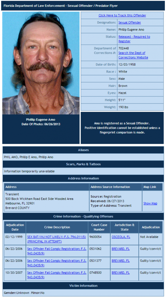 Fdle Posts List Of Sex Offenders In Melbourne