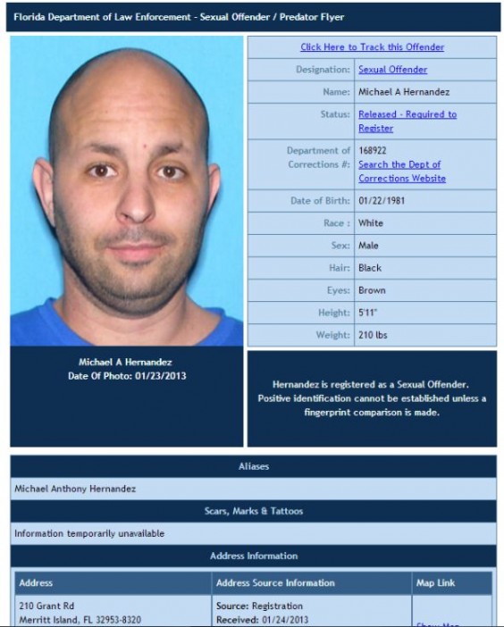 FDLE Updates Sex Offender List For Merritt Island - Space Coast Daily