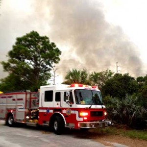 BCFR Responds To Brush Fire In Barefoot Bay - Space Coast Daily