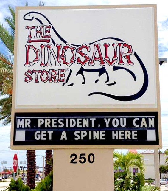 Dinosaur Store Sign Gets National Attention - Space Coast Daily