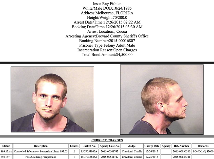 Arrests In Brevard County: December 27, 2015 - Space Coast Daily