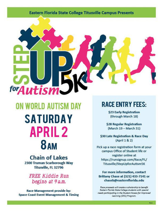 Step Up For Autism 5K Run Event Set For April 2 In Titusville - Space ...