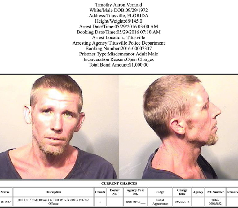 Arrests In Brevard County: May 30, 2016 - Space Coast Daily