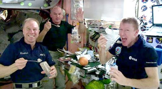 VIDEO: ISS Astronauts Munch On Shrimp Dish Prepared By High School ...