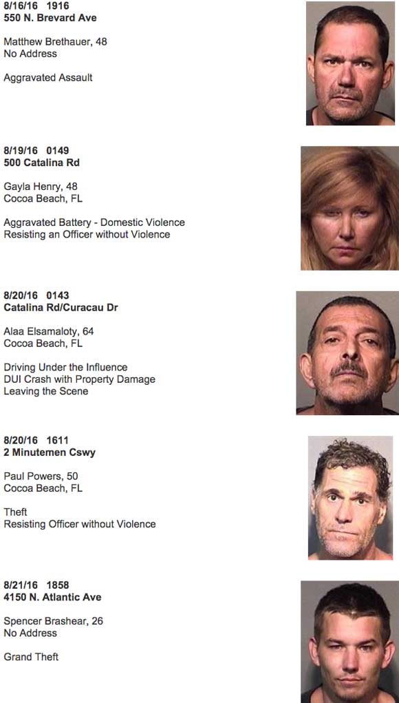 CRIME BREAK: Recent Arrests In Cocoa Beach, Suspects Presumed Innocent ...