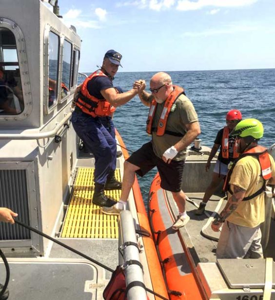 U.S. Coast Guard 45-foot Response Boat-Medium Medevacs Man From NOAA ...