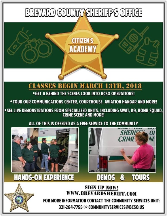 Brevard County Sheriff's Department Offering Hands On Experience Through Citizen’s Academy ...