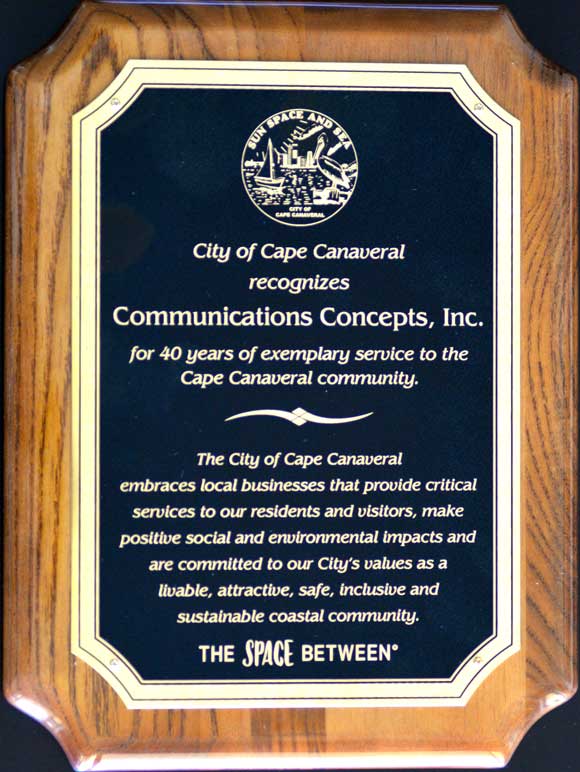 City of Cape Canaveral Recognizes CCI for 40 Years of Exemplary Service ...