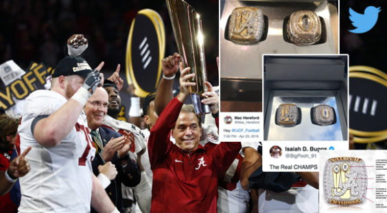 Alabama Crimson Tide Players Receive National Championship Rings, Throw ...