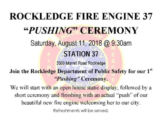 Rockledge Fire Station 37 Invites Public to 'Pushing Ceremony ...