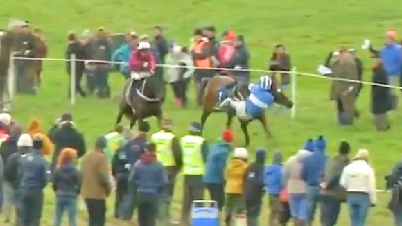 VIDEO OF THE DAY: After Near Fall, Jockey Recovers to Win Race Pulling ...