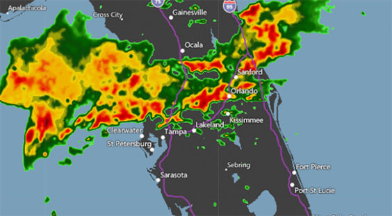 Stormy Weather Moves Across Central Florida, Brevard County Under ...