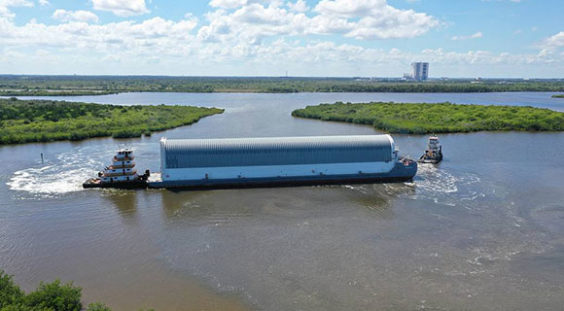 First Pegasus Barge of NASA’s Artemis Program Arrives at Kennedy Space ...