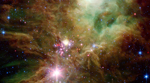 Newborn Stars Discovered in 'Snowflake Cluster' by NASA's Spitzer Space ...