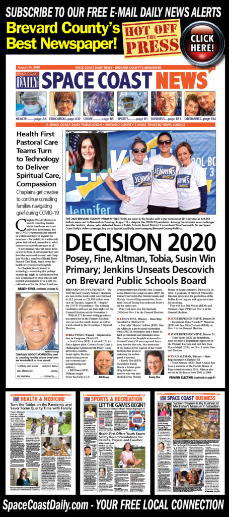 HOT OFF THE PRESS! August 24, 2020 Space Coast Daily News – Brevard ...