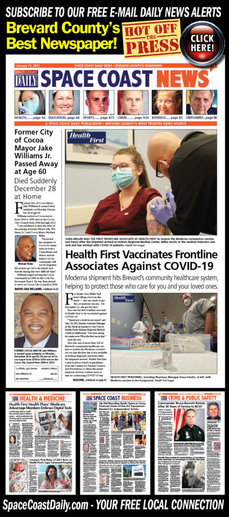 HOT OFF THE PRESS! January 11, 2021 Space Coast Daily News – Brevard ...