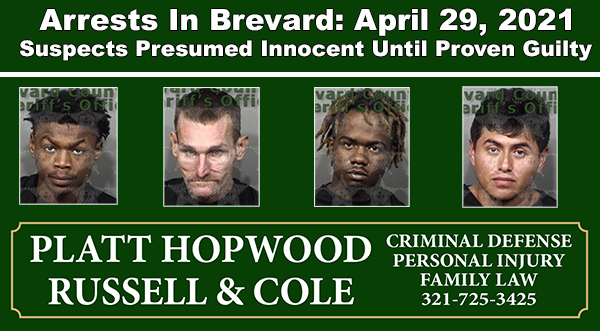 Arrests In Brevard County: April 29, 2021 – Suspects Presumed Innocent ...
