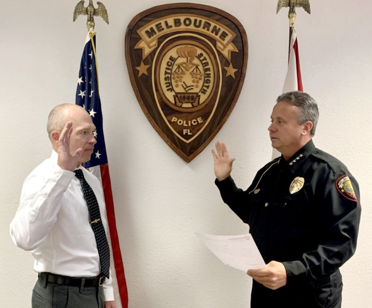 Former Palm Bay Police Chief Mark Renkens Sworn In as Melbourne Police ...