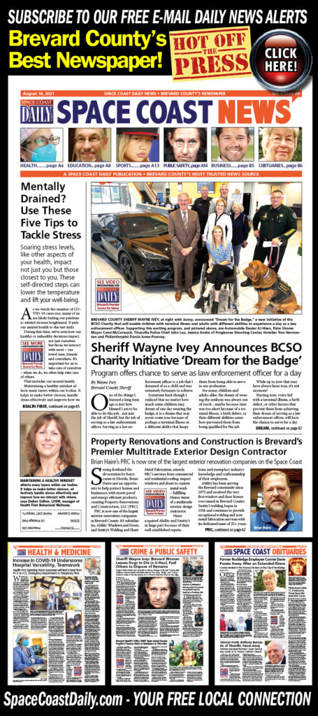 HOT OFF THE PRESS! Aug. 16, 2021 Space Coast Daily News – Brevard ...