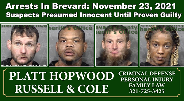 Arrests In Brevard County: November 23, 2021 – Suspects Presumed ...