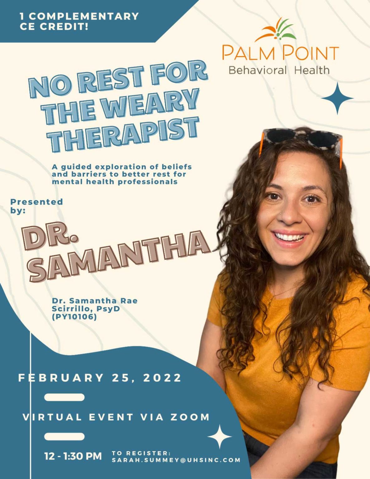 Palm Point Behavioral Health to Present 'No Rest for the Weary ...