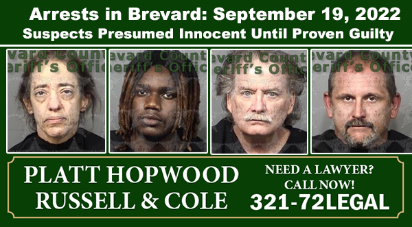 Arrests In Brevard County: September 19, 2022 – Suspects Presumed ...