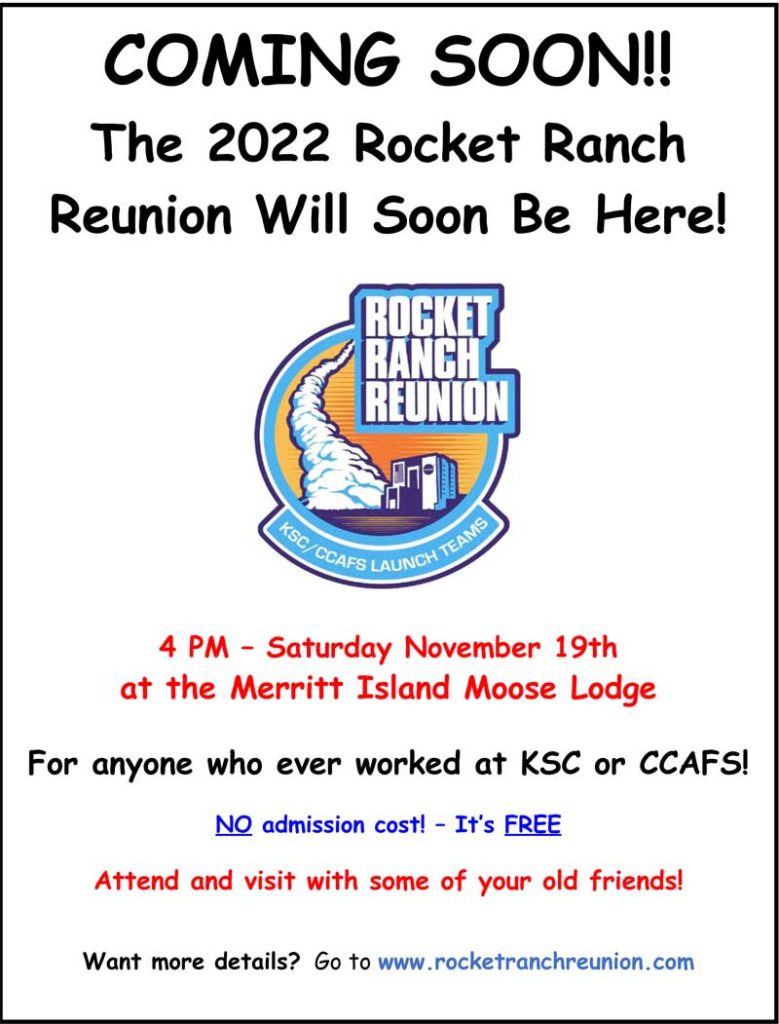 THE TRADITION CONTINUES: 2022 Rocket Ranch Reunion Set Nov. 19 at ...