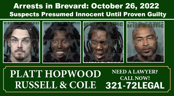 Arrests In Brevard County: October 26, 2022 – Suspects Presumed ...