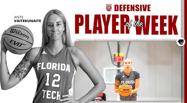 Florida Tech Women's Basketball Player Aiste Vaitekunaite Named SSC Defensive Player of the Week ...