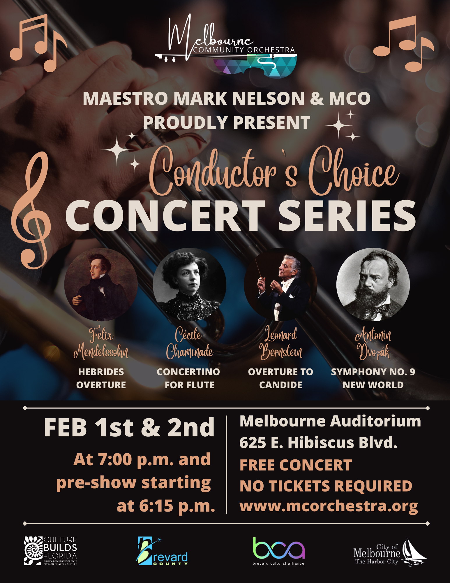 Melbourne Community Orchestra Plays Mark Nelson Favorites Feb. 1-2 ...