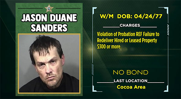 WHEEL OF FUGITIVE: Brevard Sheriff’s Office Names Jason Saunders ...