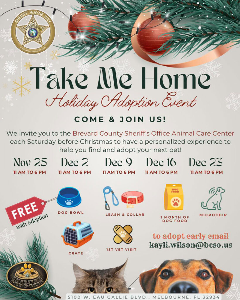 Brevard Sheriff Wayne Ivey, 'Junny' to Host 'Take Me Home Holiday ...