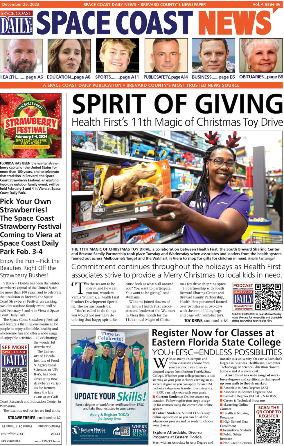 HOT OFF THE PRESS! December 25, 2023 Space Coast Daily News – Brevard ...