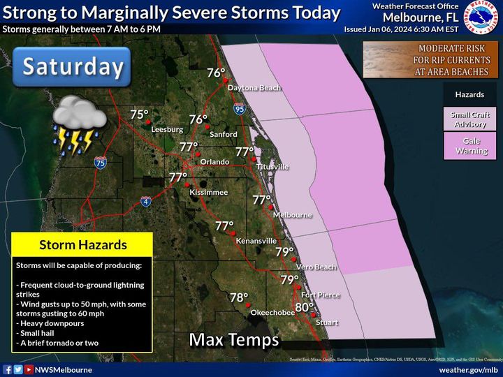 NWS: Cold Front Passing Through Brevard Forecast to Bring Severe ...