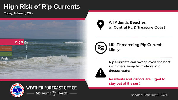Officials Advise Beachgoers in Brevard County to Not Enter Surf Due to ...