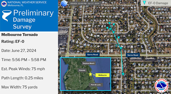 EF-0 Tornado Touches Down in Melbourne Thursday Night, National Weather Service Confirms - Space ...