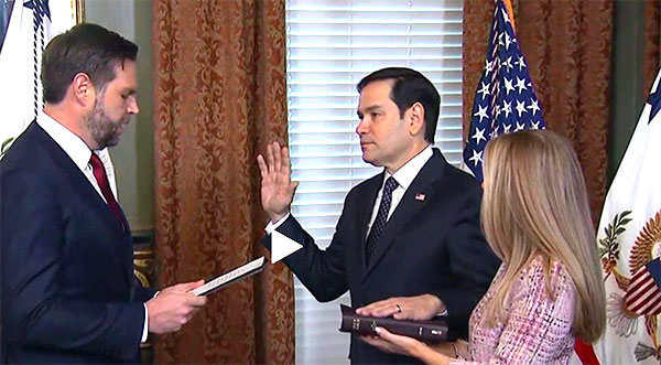 WATCH: Florida Republican Marco Rubio Sworn in as Next Secretary of ...