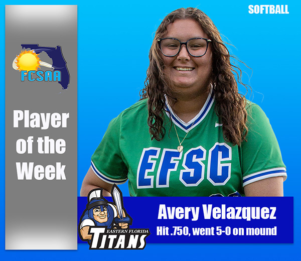 Eastern Florida State Softball Player Velazquez Named FCSAA Division I ...