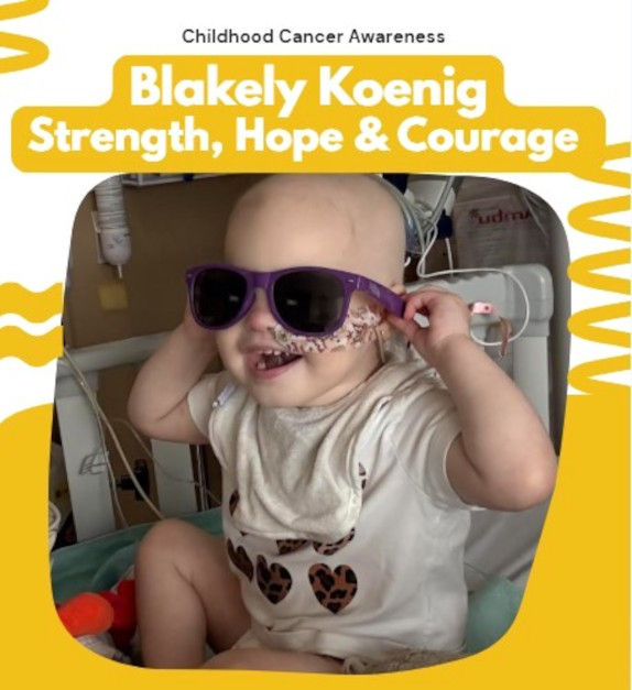 Childhood Cancer Awareness Month: Two-Year-Old Blakely Koenig Continues ...